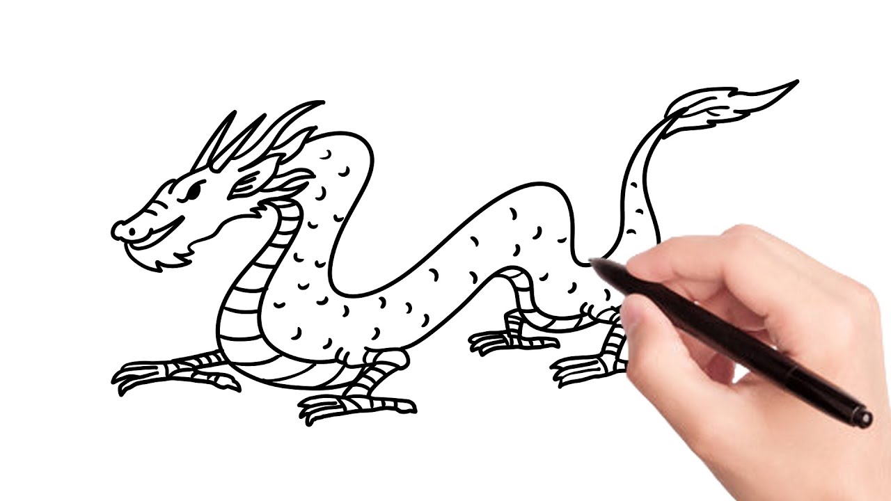 How to DRAW A DRAGON Step by Step | Pumpkin Drawing Lesson - YouTube