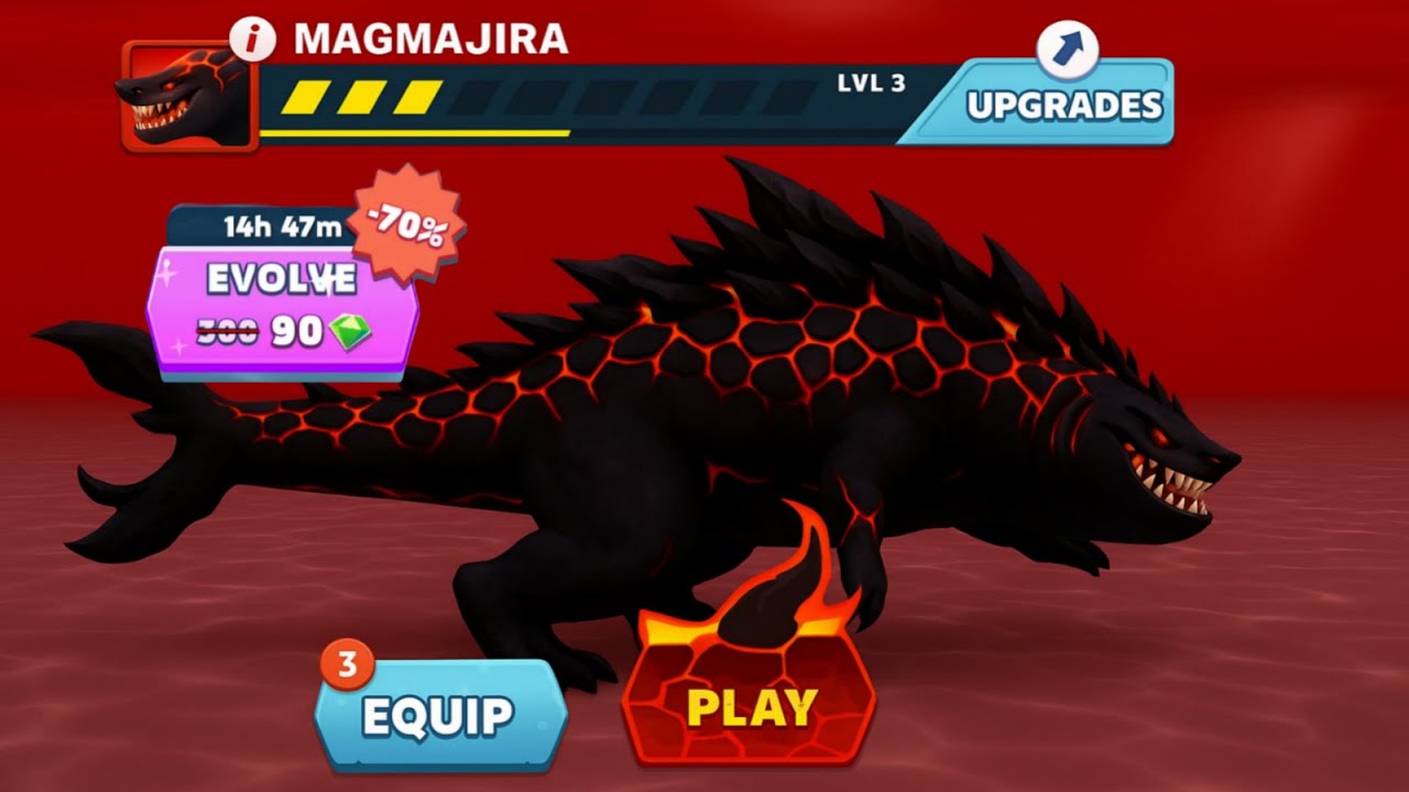 GOT MONSTER MAGMAJIRA 70% OFF - Hungry Shark Evolution - YouTube
