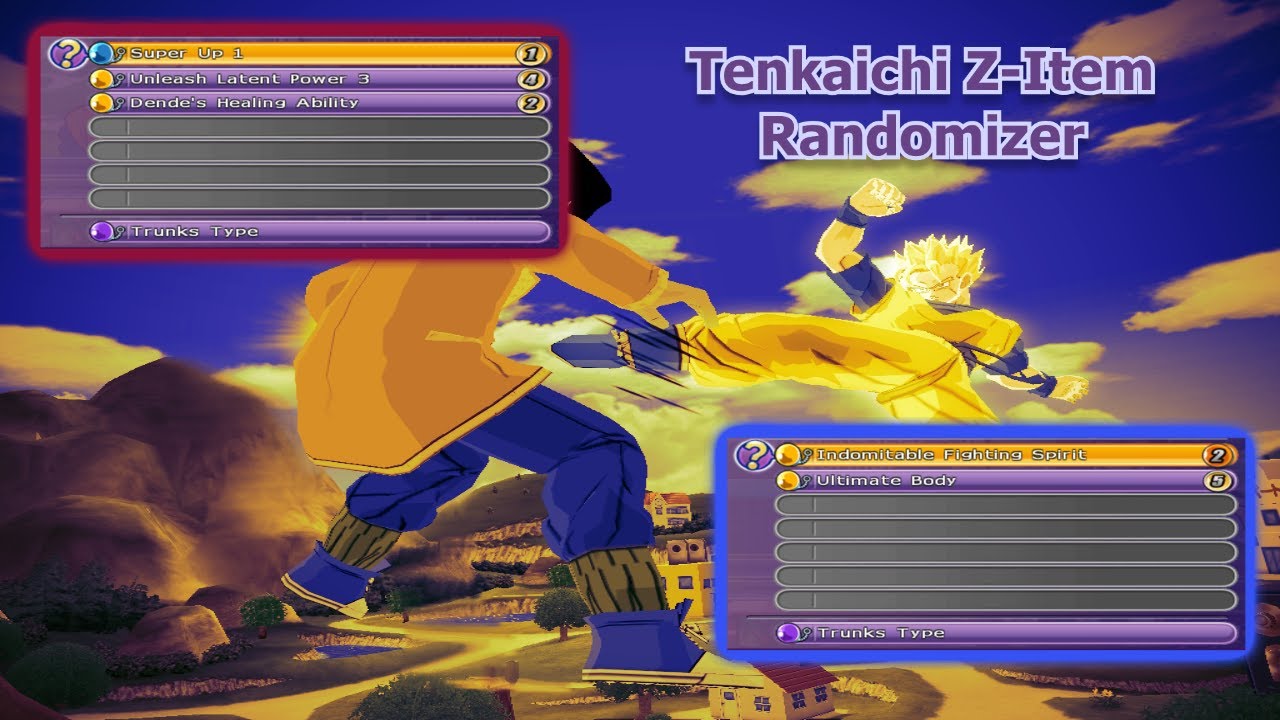 Tenkaichi Z-Item Randomizer, a Random Item Set Generator - YouTube