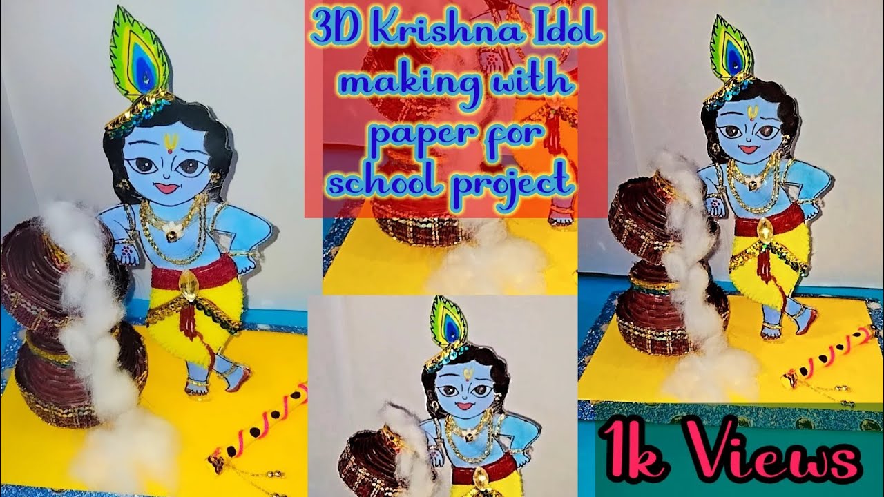 Janmashtami Special Craft Idea#janmastami craft for school project#Easy ...