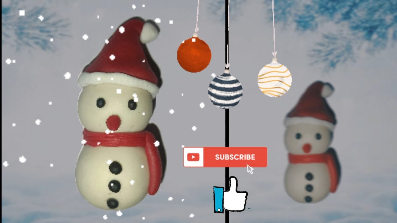 Tutorial of clay snowman⛄|how to make snowman with clay|snowman|clay ...