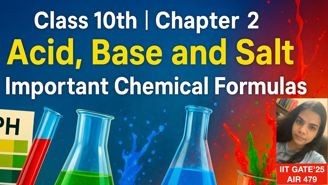 Important chemical formula class 10 chemistry ch2 acid base and salt ...