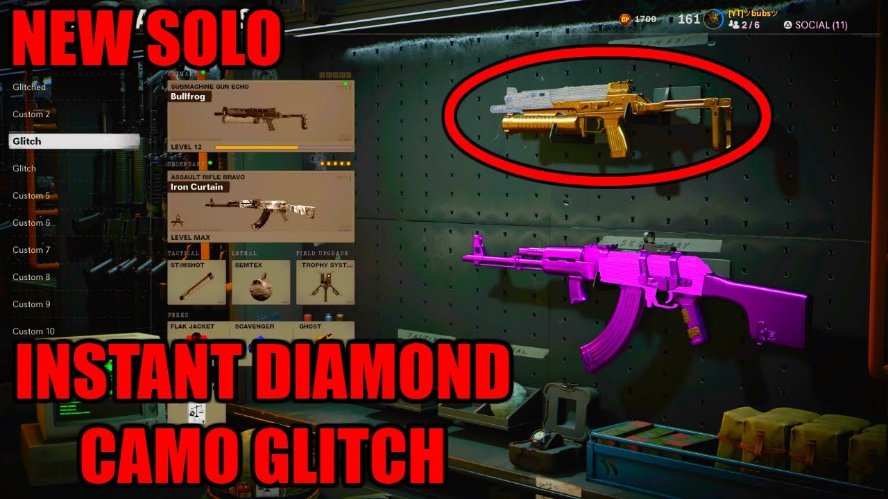 *NEW SOLO* INSTANT DIAMOND CAMO GLITCH! COLD WAR CAMO GLITCH! COLD WAR ...
