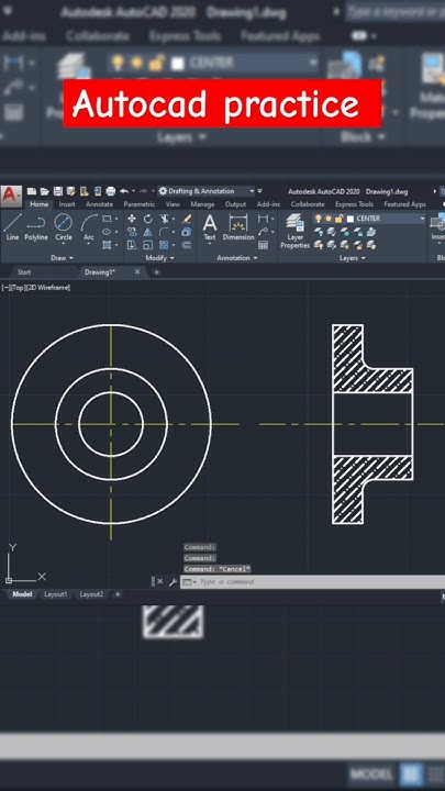 AutoCad Drawing Mechanical | Autocad 2d tutorial for beginners ...