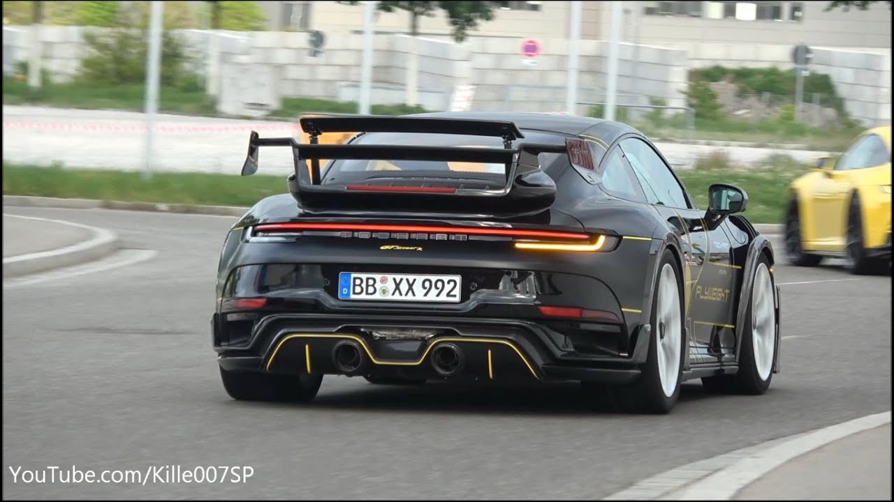 Porsche Meet (5x 992 GT3 RS, TechART, Gemballa,...) 1080p - YouTube