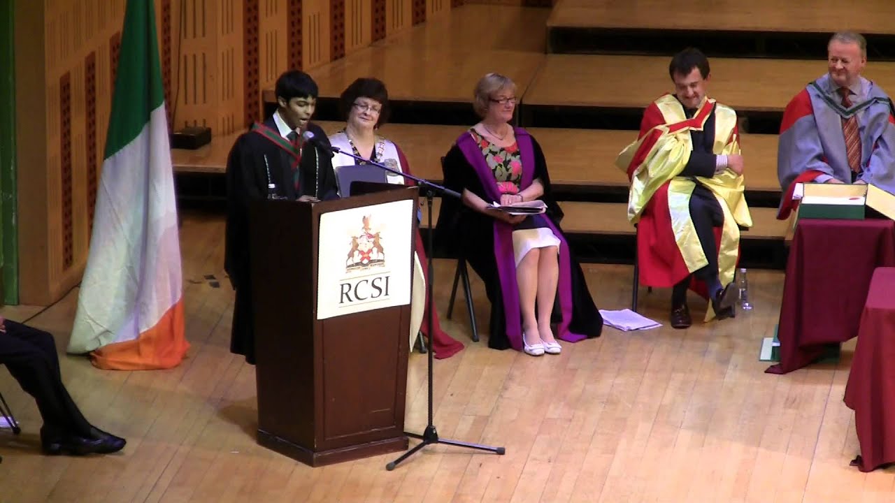RCSI 2011 Graduation Valedictory Speech - YouTube