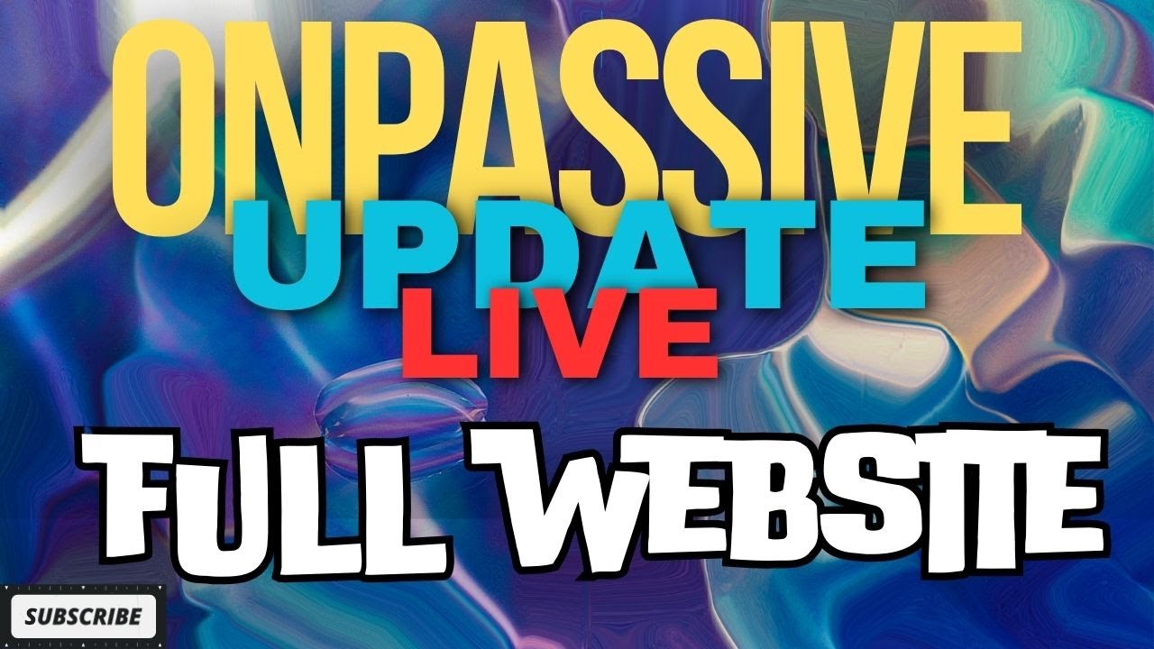ONPASSIVE WEBSITE LIVE TEST - YouTube