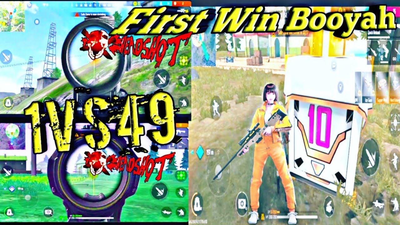 Free fire first win game play 1vs 49 solo play - YouTube