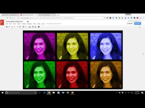 Google Drawing Warhol Inspired Digital Art Tutorial - YouTube