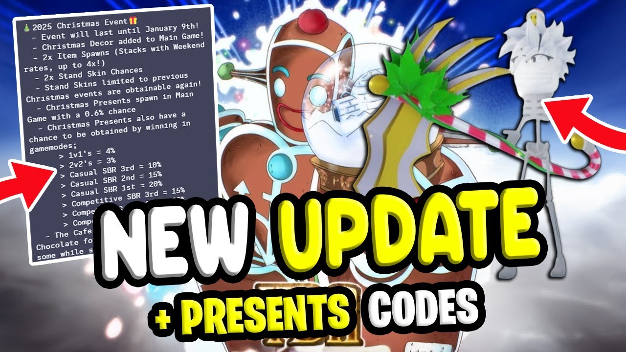 YBA NEW UPDATE CHRISTMAS EVENT 2025! (CODES, SKINS, NEW MAP & MORE! In ...