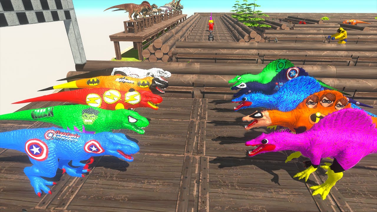 Team T-rex Superhero Hunting Found Spinosaurus Jurassic World Evolution ...