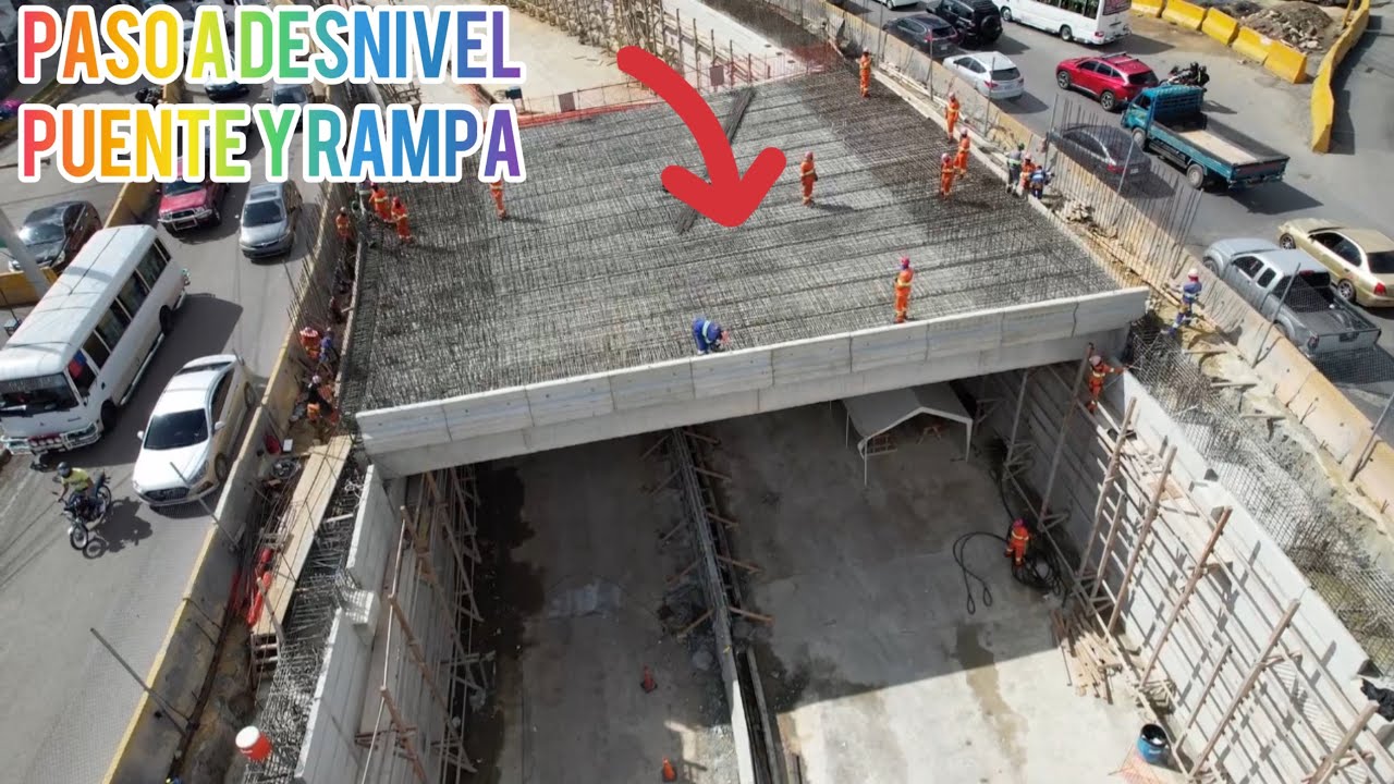 PASO A DESNIVEL trabajan en puente y rampa de la 6 de noviembre. MIRA ...