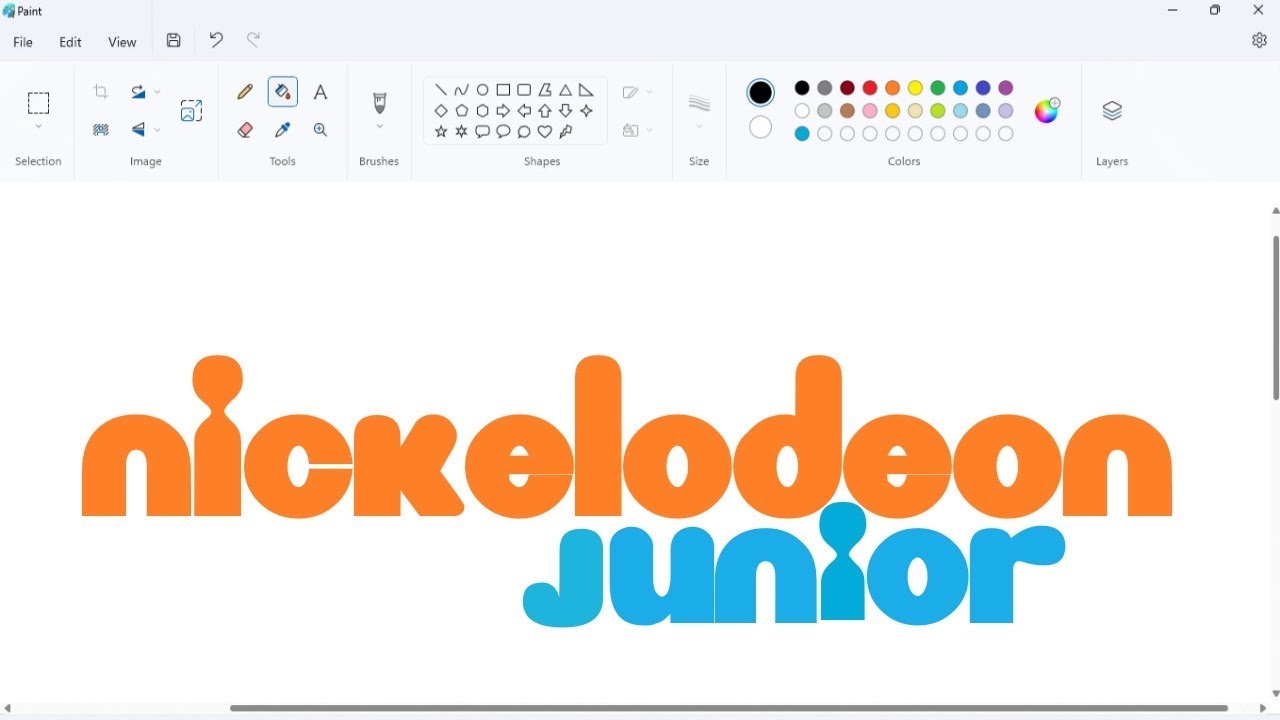 🔴How To Draw nickelodeon Junior Logo In Ms Paint l Drawing# ...