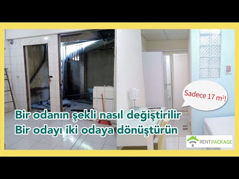 Sadece 17 ㎡! Bir odanın şekli nasıl değiştirilirBir odayı iki odaya dönüştürün