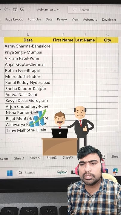 Separate Employees Data in MS Excel🔥 | TEXTSPLIT Function in Excel 💯 | #shorts #exceltips # ...