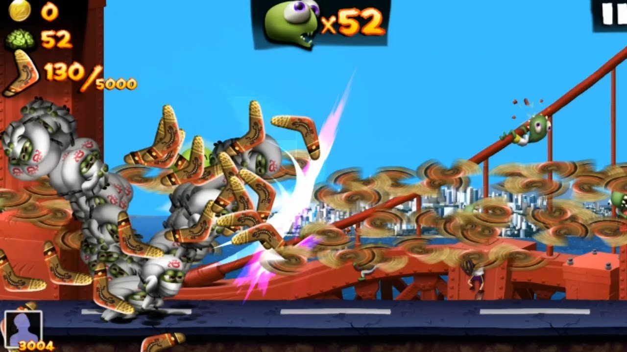 Zombie Tsunami Mission 50 Ninja Zombies VS 5000 Boomerangs - YouTube