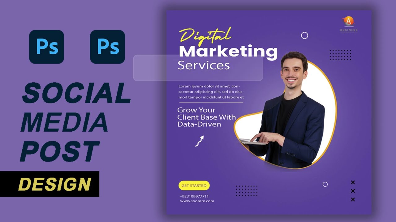 Photoshop Tutorial Socil Media Post Design: A great design that will ...