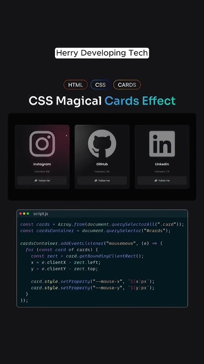 🎩 Magical Card Effects with HTML & CSS3 | Mind-Blowing Animations! 💻🃏||#shorts #shortvideo # ...