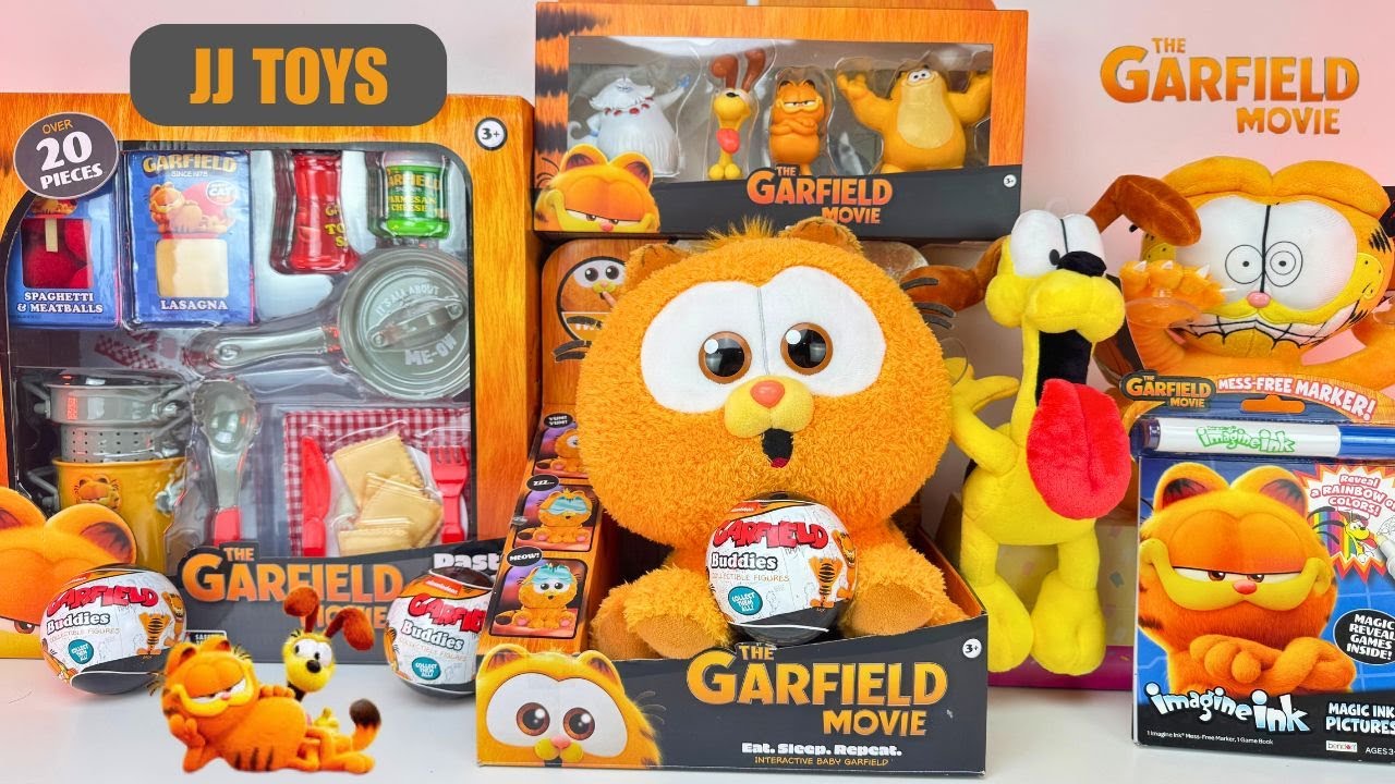 😺 The Garfield Movie Toys Unboxing Review! 🍝 Garfield’s Lasagna Cooking ...