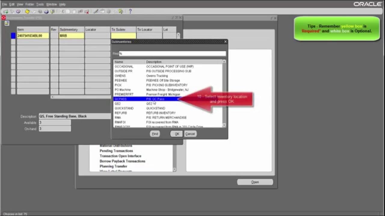 How to Subinventory Transfer in oracle (Non-Serialized Item) - YouTube