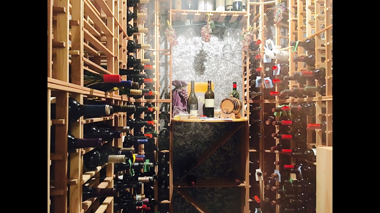 AWESOME HOME WINE CELLAR TOUR!!! - YouTube