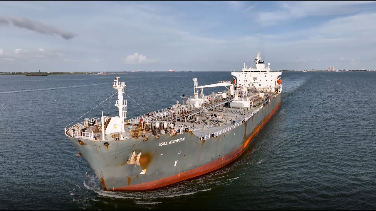Large Pod of Dolphins Jumping The Bow Wake Tanker Ship Valrossa ...