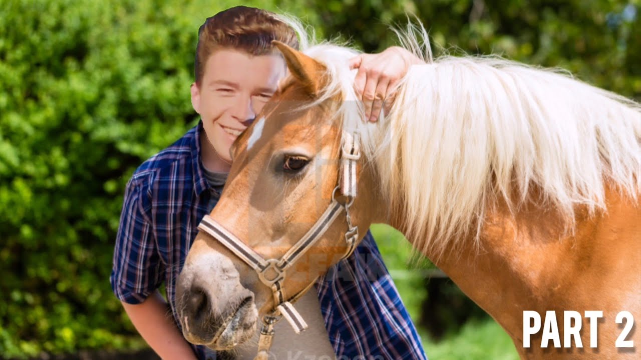Rick Astley Rides A Horse (Part 2) - YouTube