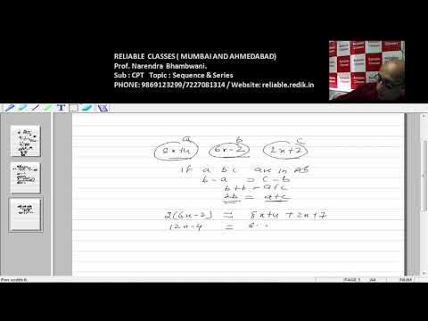 CAFC - MATHS - CHAP- SEQUENCE AND SERIES - LEC - 2 - - YouTube