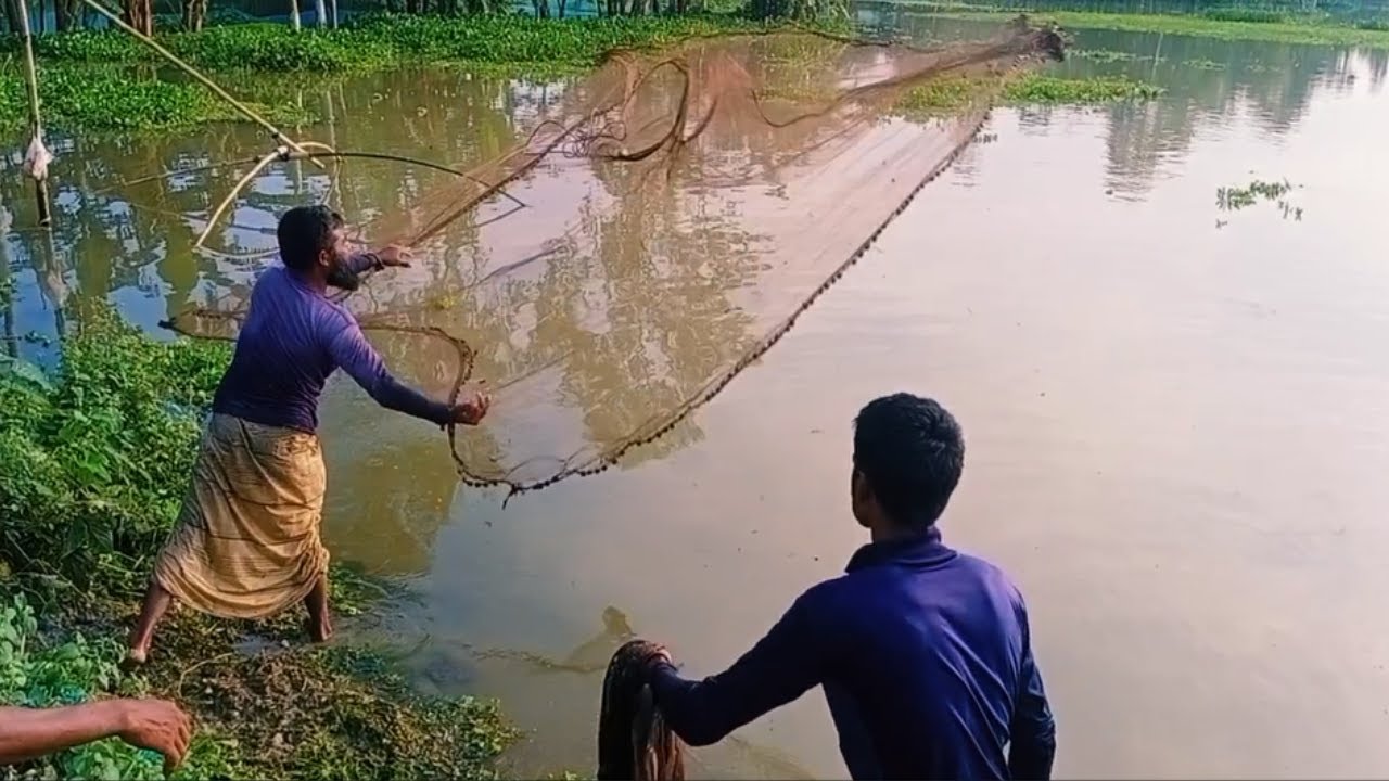 Unbelievable Big Catch Fishing Skill | Most Satisfying Cast Net Fishing ...
