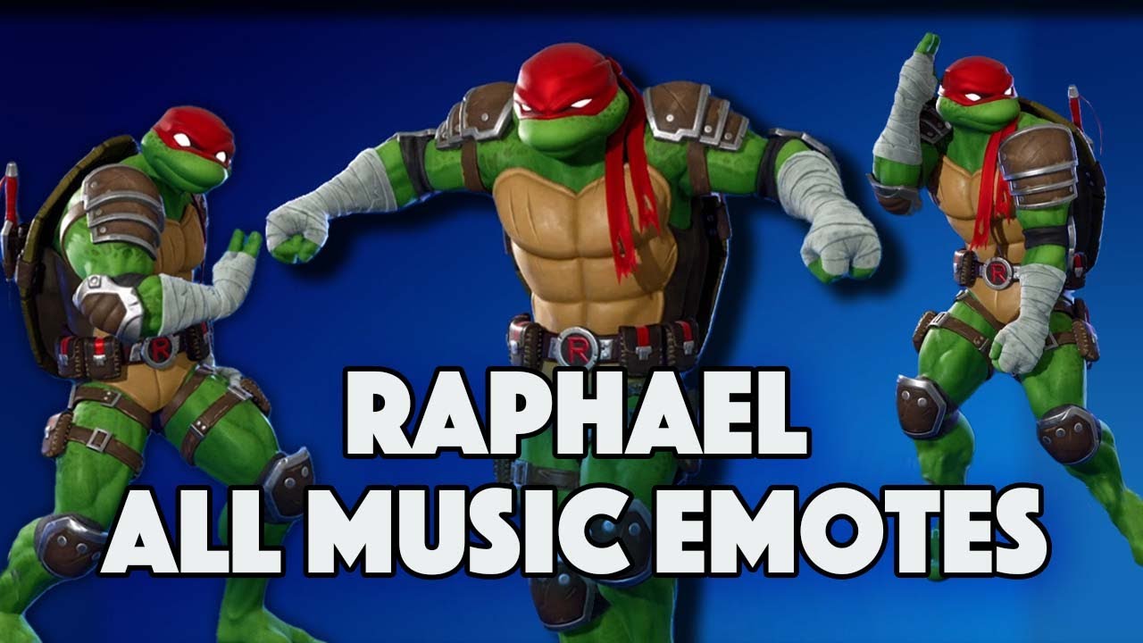 TMNT - Raphael Dances All Music Emotes (That we Have) - FORTNITE - YouTube