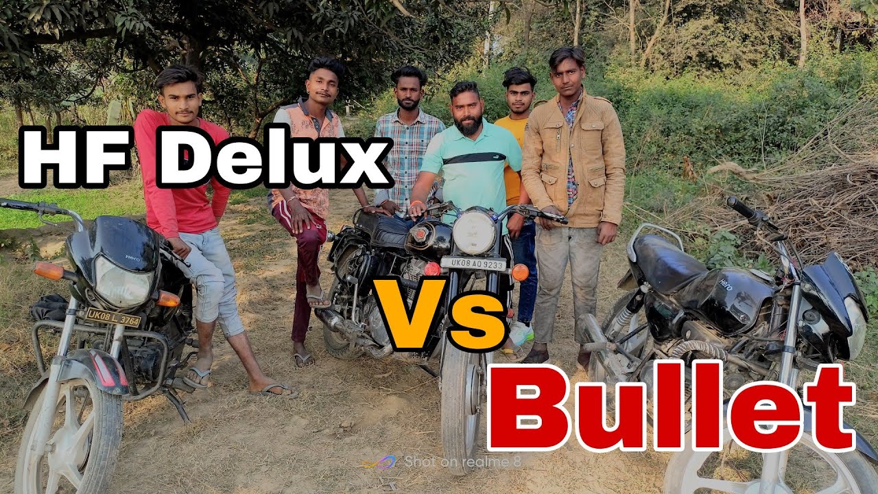 HF Dulux vs Bullet 350 bike tochan||350cc vs100cc - YouTube