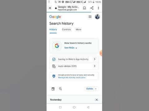 how to delete google search history/history permanently ||google ...