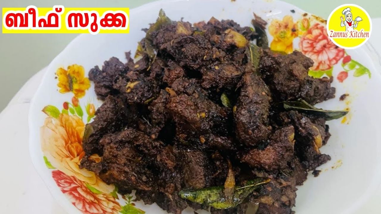 Perfect Beef Sukka Recipe In Malayalam |Beef Dry | Zannus Kitchen ...