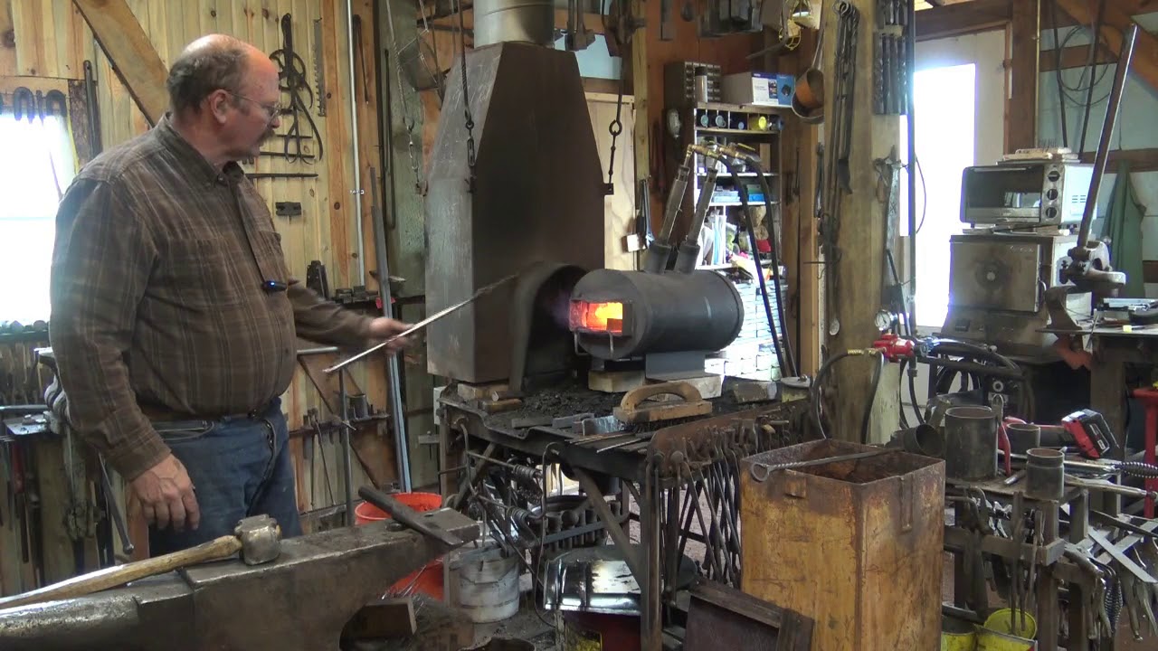 Hydraulic forging press, Punching an eye under the 24 ton press. - YouTube