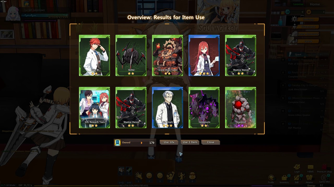 Playing Soulworker opening Akashas for Tenebris - YouTube