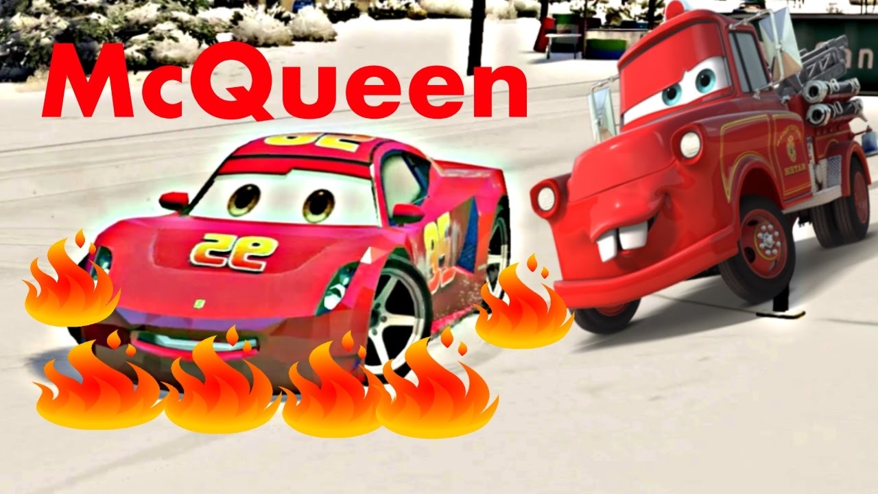 Lightning McQueen in Train Trouble! Cars for Kids Spiderman Cartoon ...