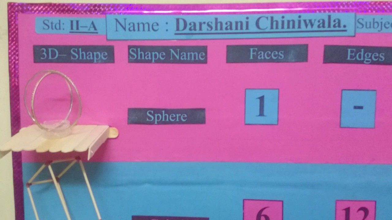 School Maths Project in Shapes. / shapes project, - YouTube