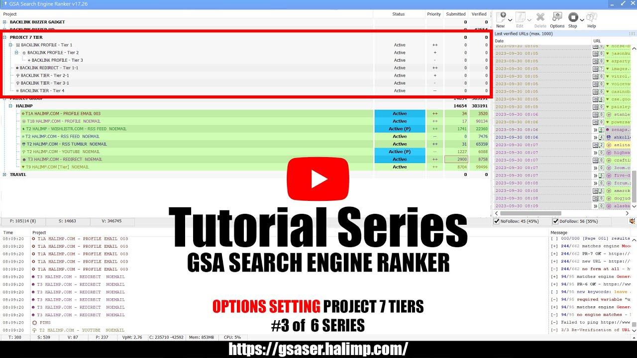 Full Tutorial Series GSA Search Engine Ranker #3 of 6 - YouTube