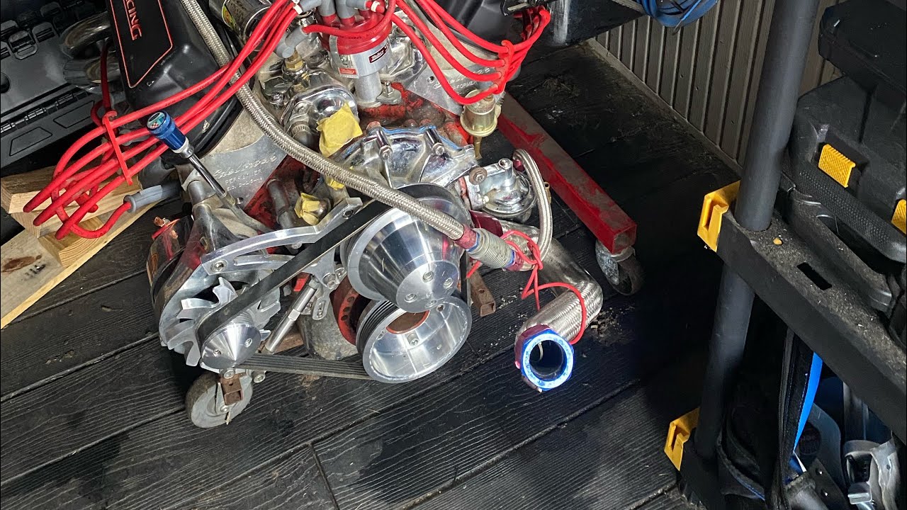 SBF engine run stand DIY - YouTube