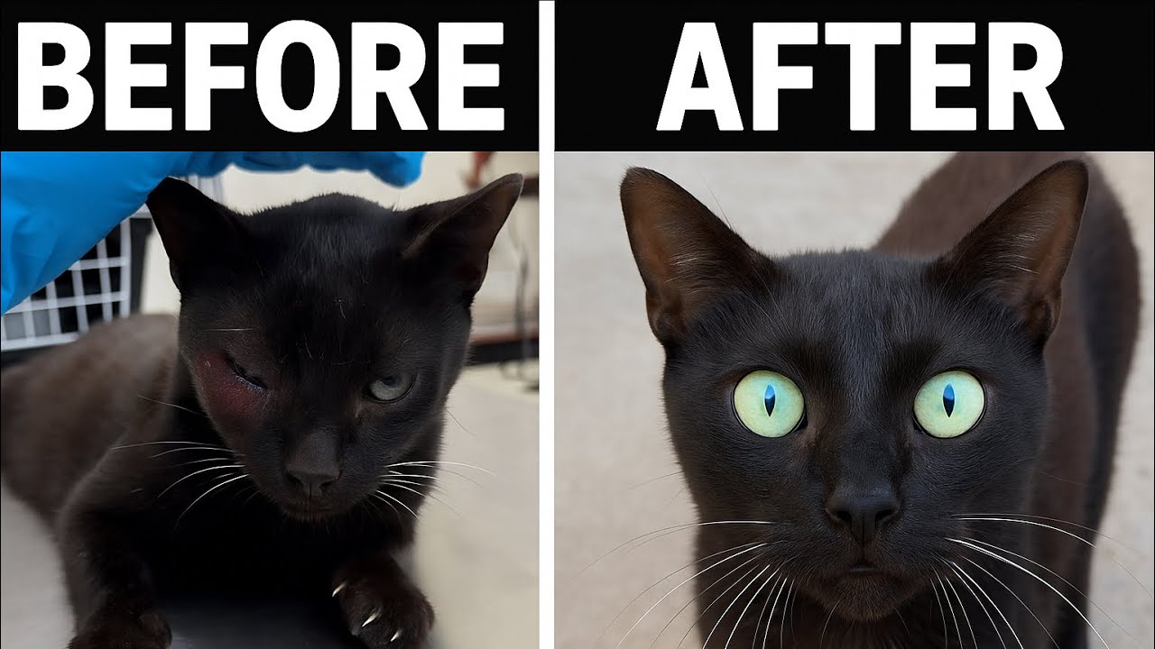 Cat’s Swollen Face Mystery… Watch What Comes Out! | Abscess Drainage ...
