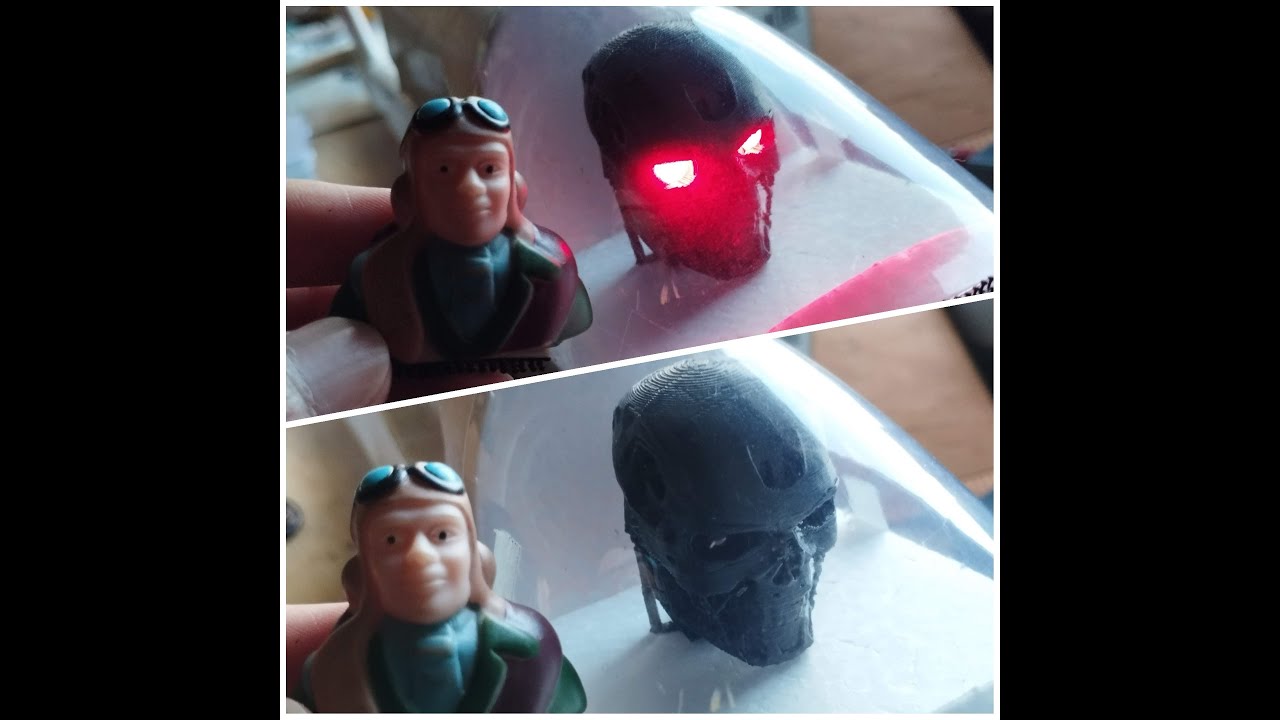 Terminator head as RC pilot (with LEDs) - YouTube