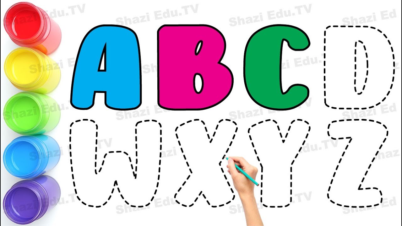 Learn Alphabet - Kids Tracing & Coloring Fun - YouTube
