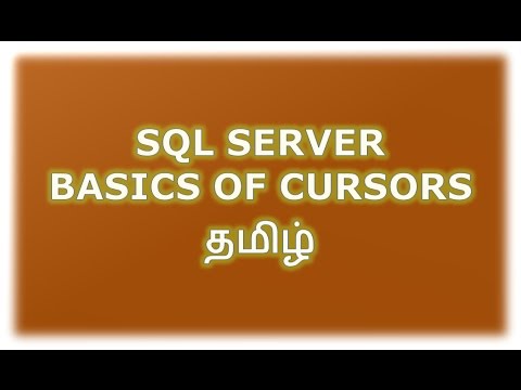 Basics Of Cursors in SQL Server Tamil - YouTube