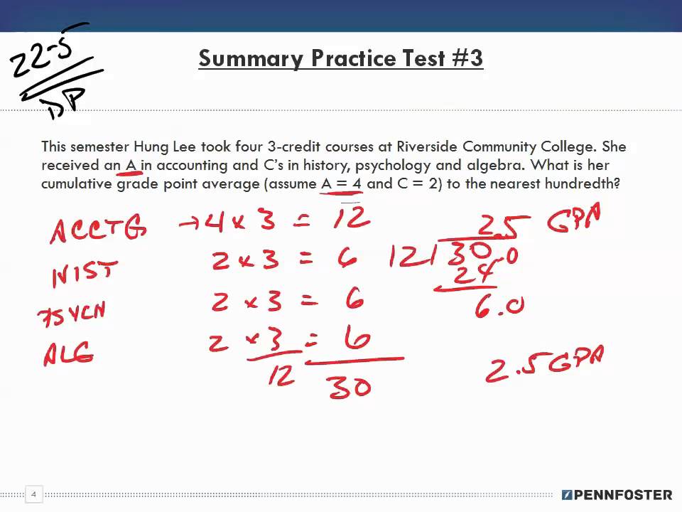 Math for Business and Applications Ch 22 Summary Practice Test 3 to 5 ...