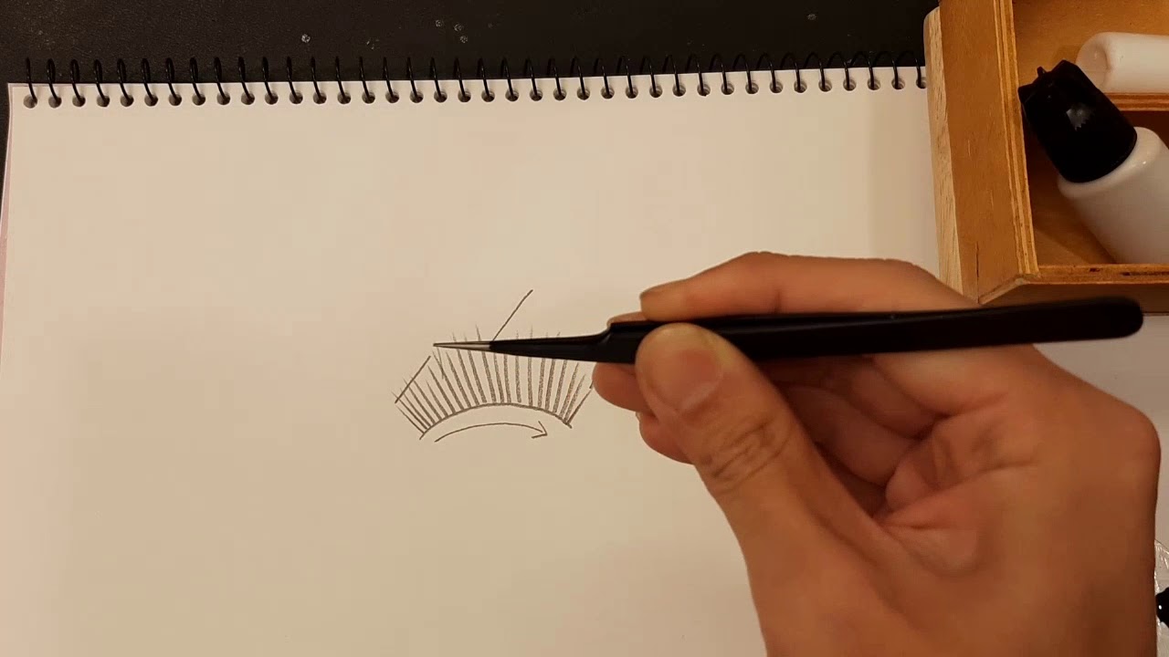 속눈썹연장 배우기(핀셋편),독학하기eyelash extension study - YouTube