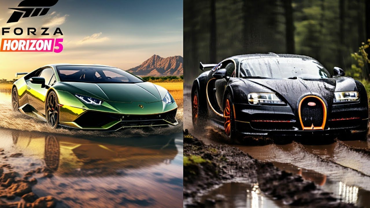 Bugatti Veyron vs Lamborghini Aventador Competition in Forza Horizon 5 ...
