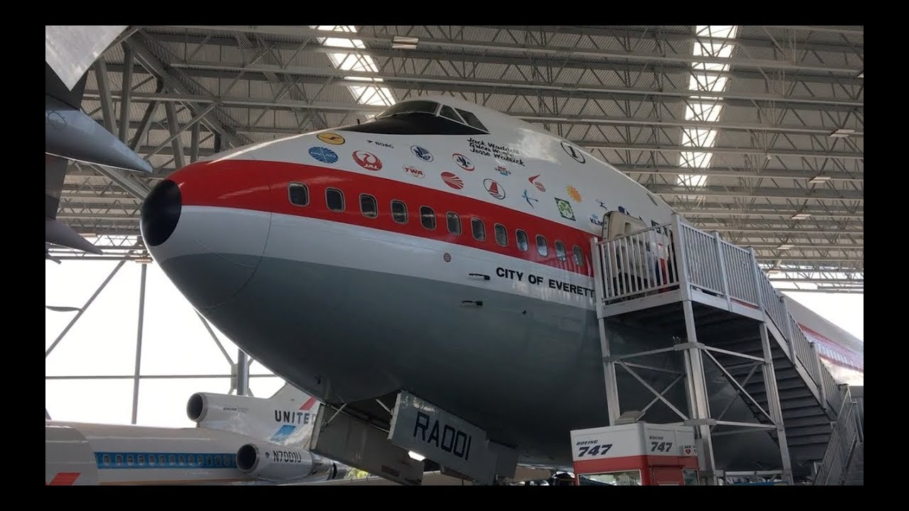 03 Boeing 747 City of Everett Tour at Museum of Flight Pavilion - YouTube