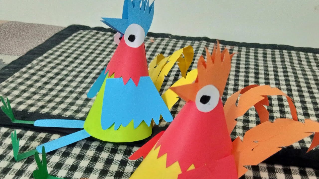Paper toy hen( kids craft idea ) - YouTube
