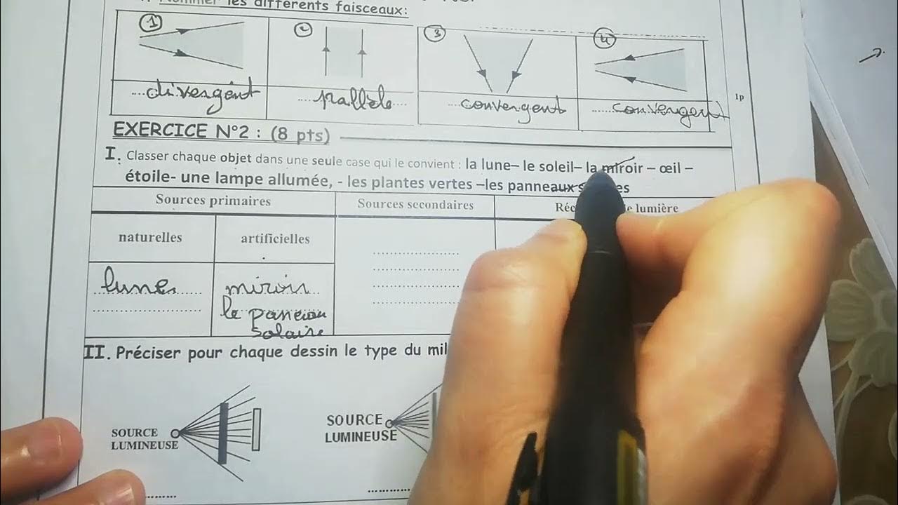 contrôle 1 physique et chimie 2ac semestre 2 فرض 1 والفيزياء والكيمياء ...