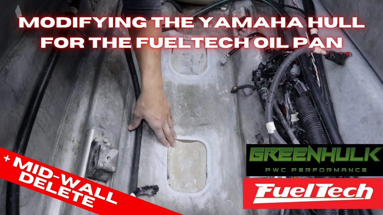 Modifying the Yamaha Hull: FuelTech Oil Pan Install PART 3 - YouTube